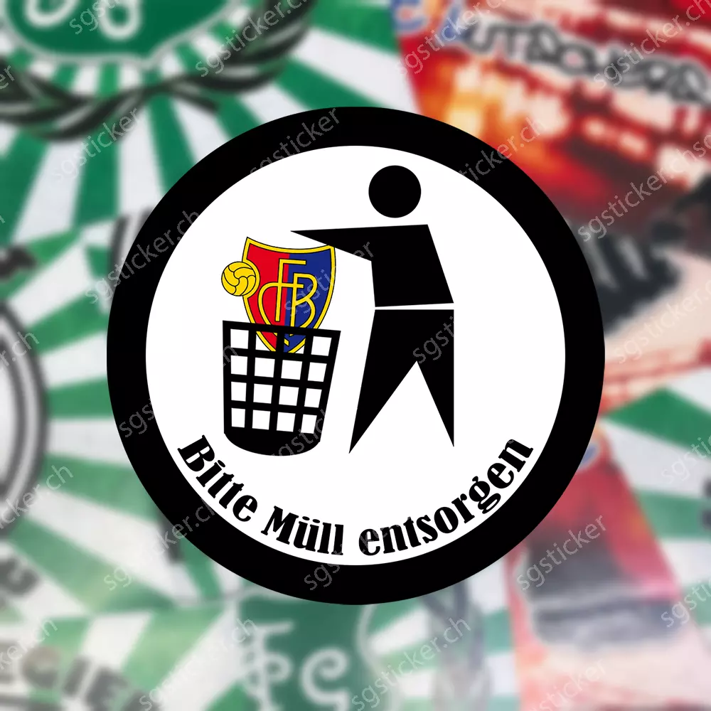 Bitte Müll entsorgen | Ø 8 cm - SG Sticker